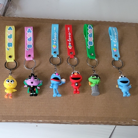 Storage & Organization | 6 Sesame Street 3d Keychains | Poshmark